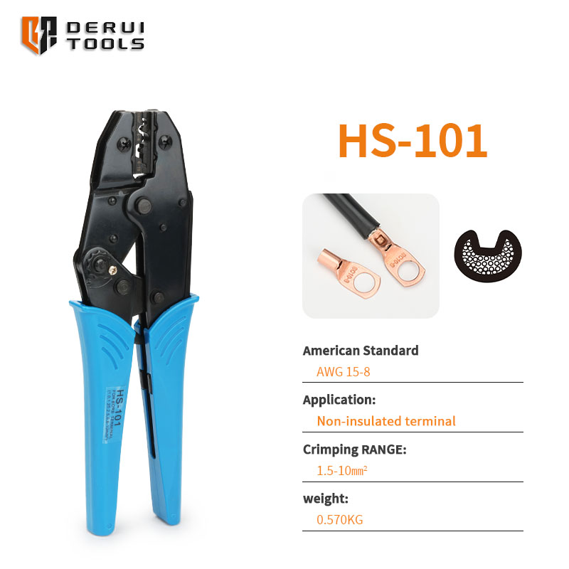 HS-101 crimping tool for non-Insulated terminals - Deruitools Cable ...