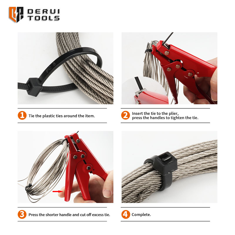 HS-519 Fastening & Cutting tool for plastic cable tie - Deruitools ...